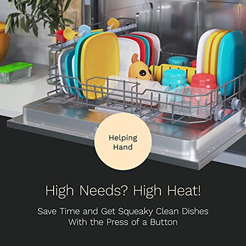 hOmeLabs Digital Countertop Dishwasher with 6 Place Settings - Energy Star Certified with 7 Programs - with Dish Rack, Cup Shelf, and Cutlery Basket - Ideal for Small Apartments, Dorms, Boats, and RVs