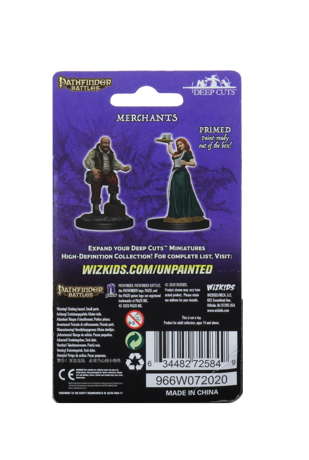 Pathfinder Deep Cuts Unpainted Miniatures: Wave 3: Merchants (Serving Girl/Merchant)