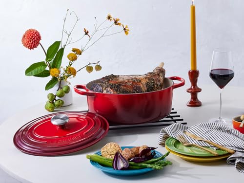 Le Creuset Enameled Cast Iron Signature Oval Dutch Oven, 8 qt., Cerise