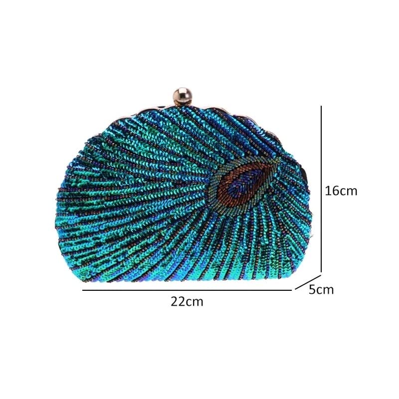 CCBUY Shell Shaped Women's Clutch Sequin Wallets and Totes Vintage Embroidered Evening Bags Women's Party Bags