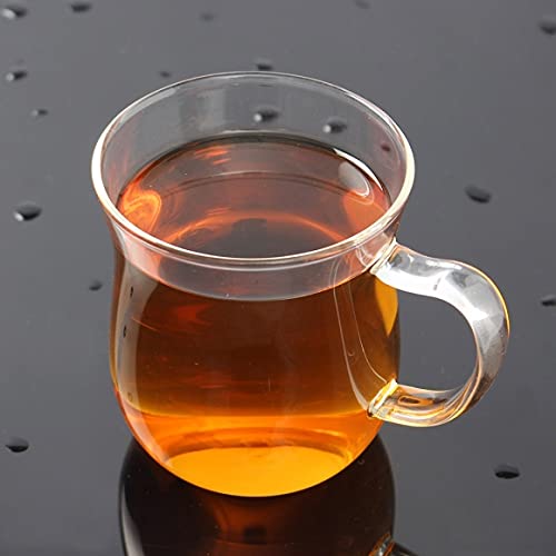 Coffee Glass Mug Cup Clear with Handle for Hot Beverage Home Cafe Elegance 12oz 350ml TPBD102870