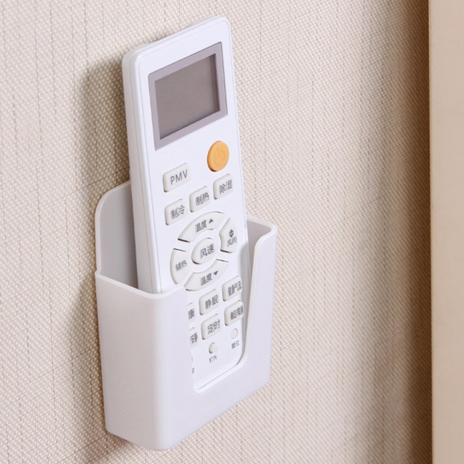 EsEico Remote Holder Wall Mount - Self-Adhesive Storage Box | TV Remote Holder Media Storage Boxes | Wall Mount Storage Organizer | Remote Control Organizer Storage Containers, WVOWT2D4475XV3P71C9