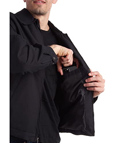 Perry Ellis Men?s Jacket ? Casual Lightweight Water Resistant Microfiber Windbreaker Golf Coat (S-XL), Size Medium, Black