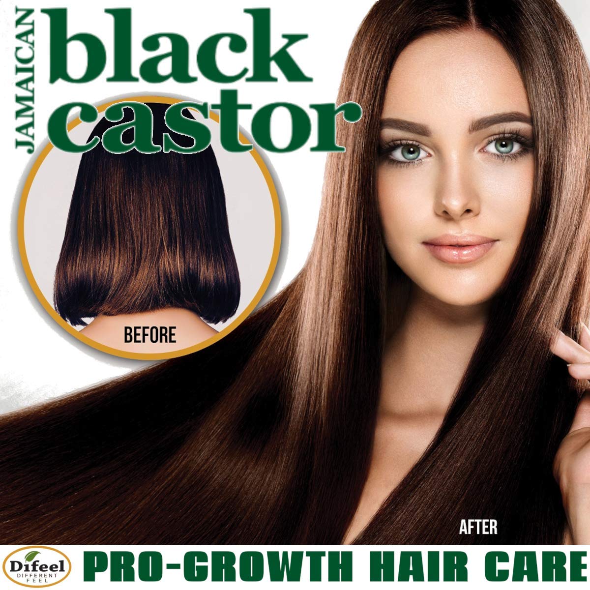 Difeel Superior Growth Jamaican Black Castor Shampoo & Conditioner Gift Set 4-PC Boxed Hair Care Collection
