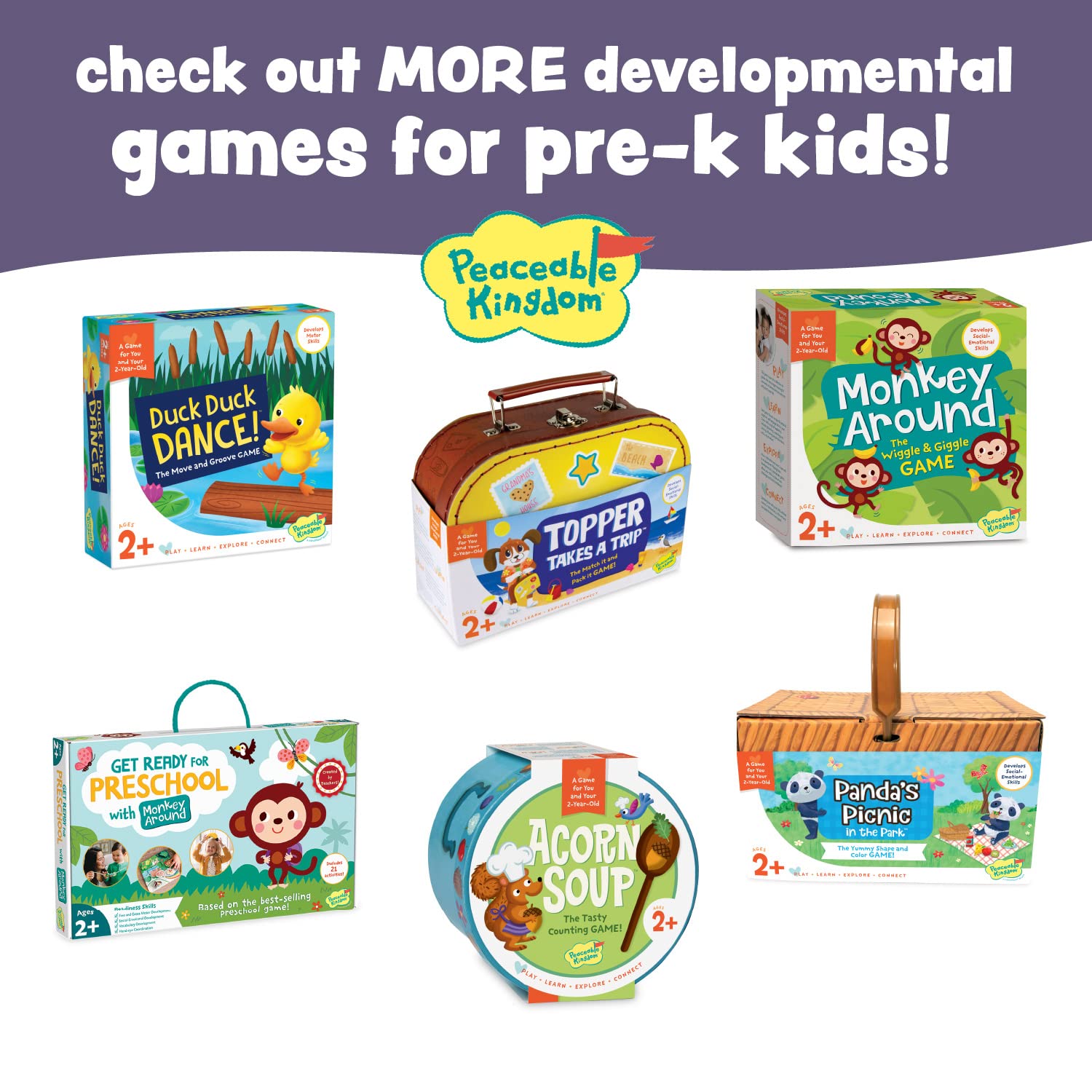 Peaceable Kingdom Where's Bear? The Hide and Find Stacking Block Game for 2 Year Olds