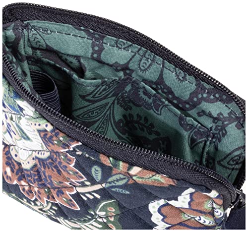 Vera Bradley Women's Women's Cotton Coin Purse, Java Navy Camo - Recycled Cotton, One Size