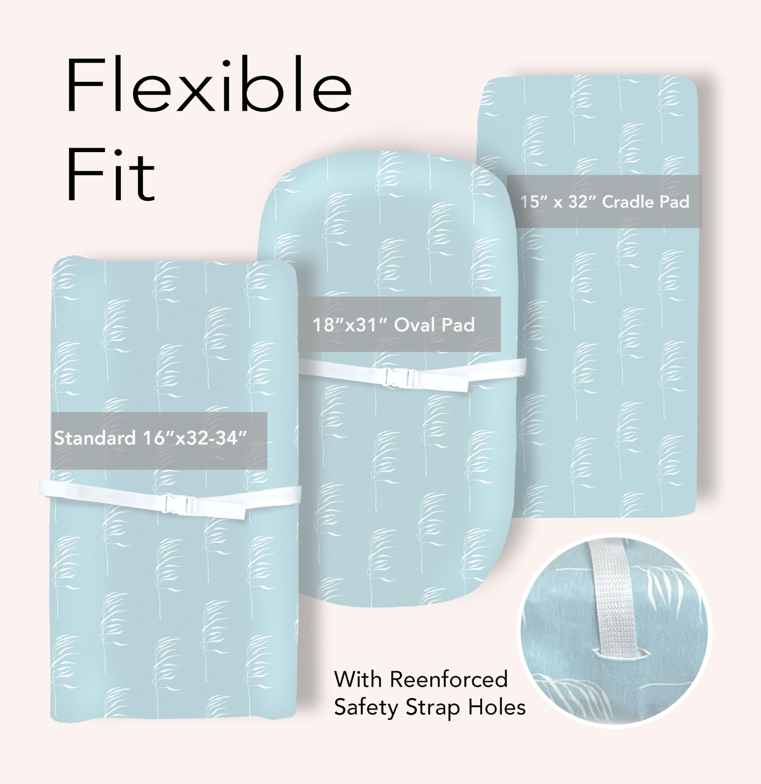 Cambria Baby 100% Organic Cotton Changing Pad Covers or Cradle Sheets with Reinforced Safety Strap Holes. Soft, Pre-Shrunk, and Machine Washable (Roses, Mums and Pink)