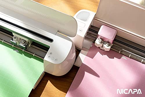 Nicapa Light Grip Cutting Mat for Cricut Maker 3/Maker/Explore 3/Air 2/Air/One (12x12 inch,5 Mats) Light Adhesive Sticky Blue Quilting Replacement Cut Mats