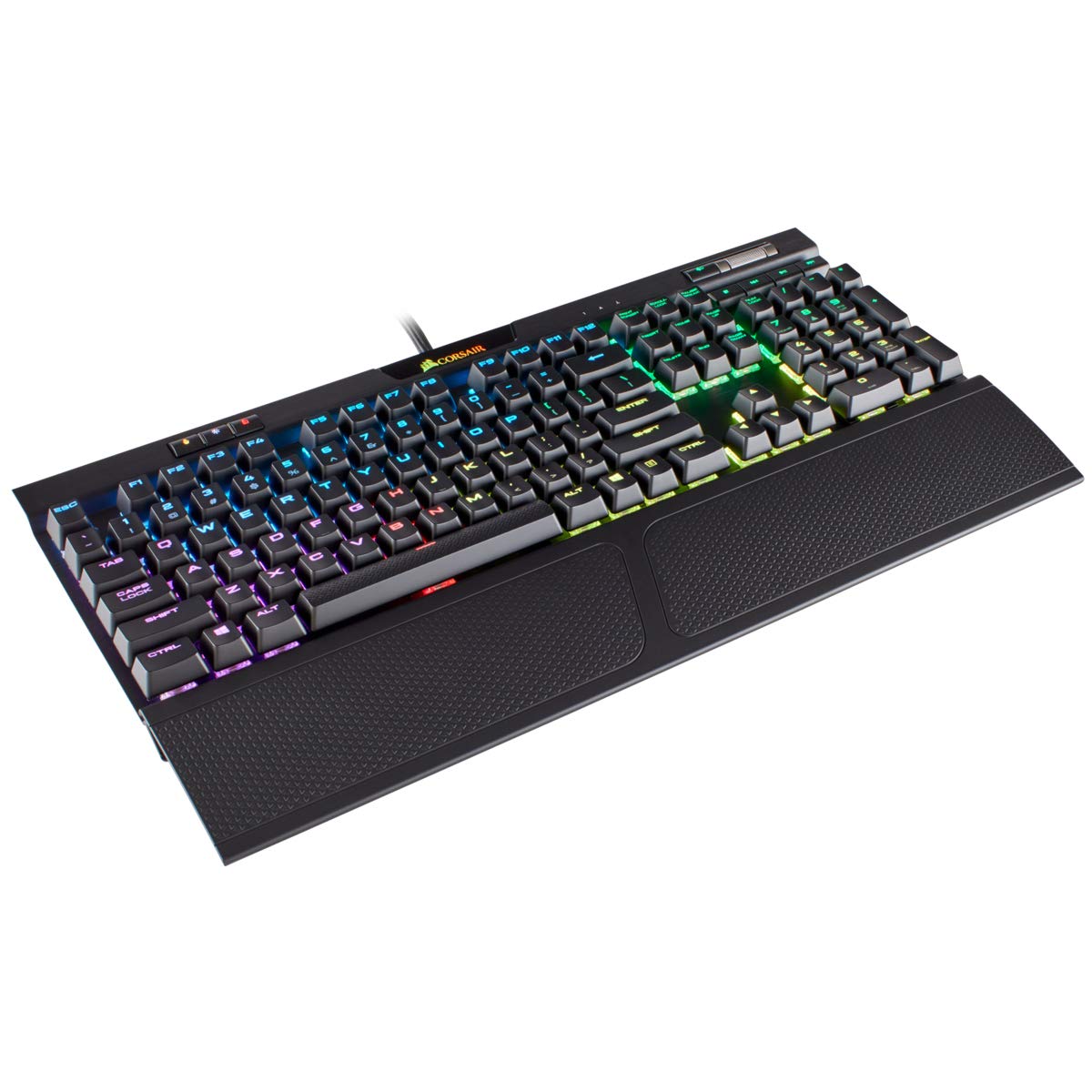 Corsair K70 RGB MK.2 Mechanical Gaming Keyboard - USB Passthrough & Media Controls - Linear & Quiet - Cherry MX Red - RGB LED Backlit (CH-9109010-NA)