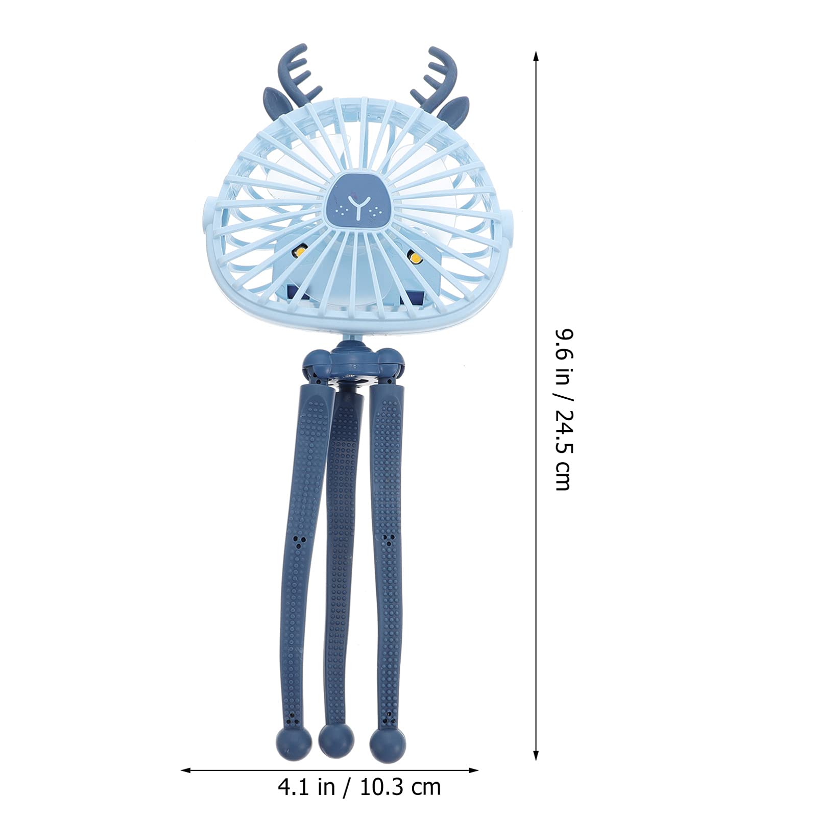 FARUTA Stroller Fan Handheld Personal Portable Fan Silent USB Desk Fan with Flexible Tripod for Stroller Student Bed Desk Bike Crib Car Rides Blue