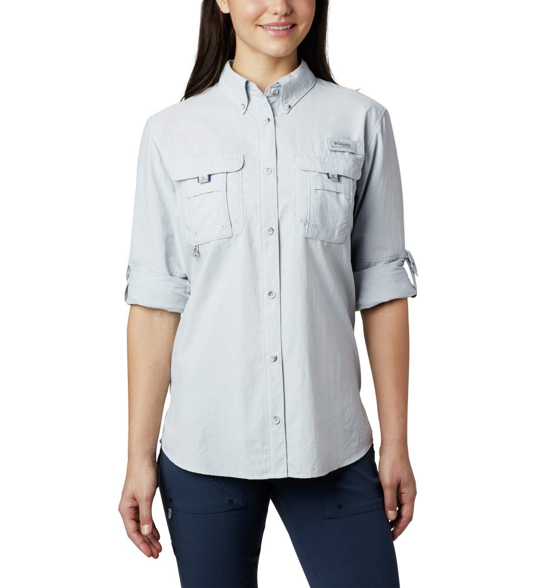 Columbia Women's Standard PFG Bahama II UPF 30 Long Sleeve Fishing Shirt, Cirrus Grey, Small