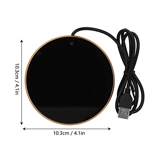 Coffee Mug Warmer, 55°C Constant Coffee Cup Warmer Heating Mat Electric Beverage Warmer for Tea Water Milk(Gold)