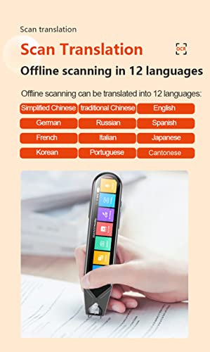 Language Translator with Camera, 5.0 LCD Touchscreen, Camera & Voice Translator, Translator Pen Scanner, OCR Reading Pen with Text to Speech, WiFi Connection, 112 Languages