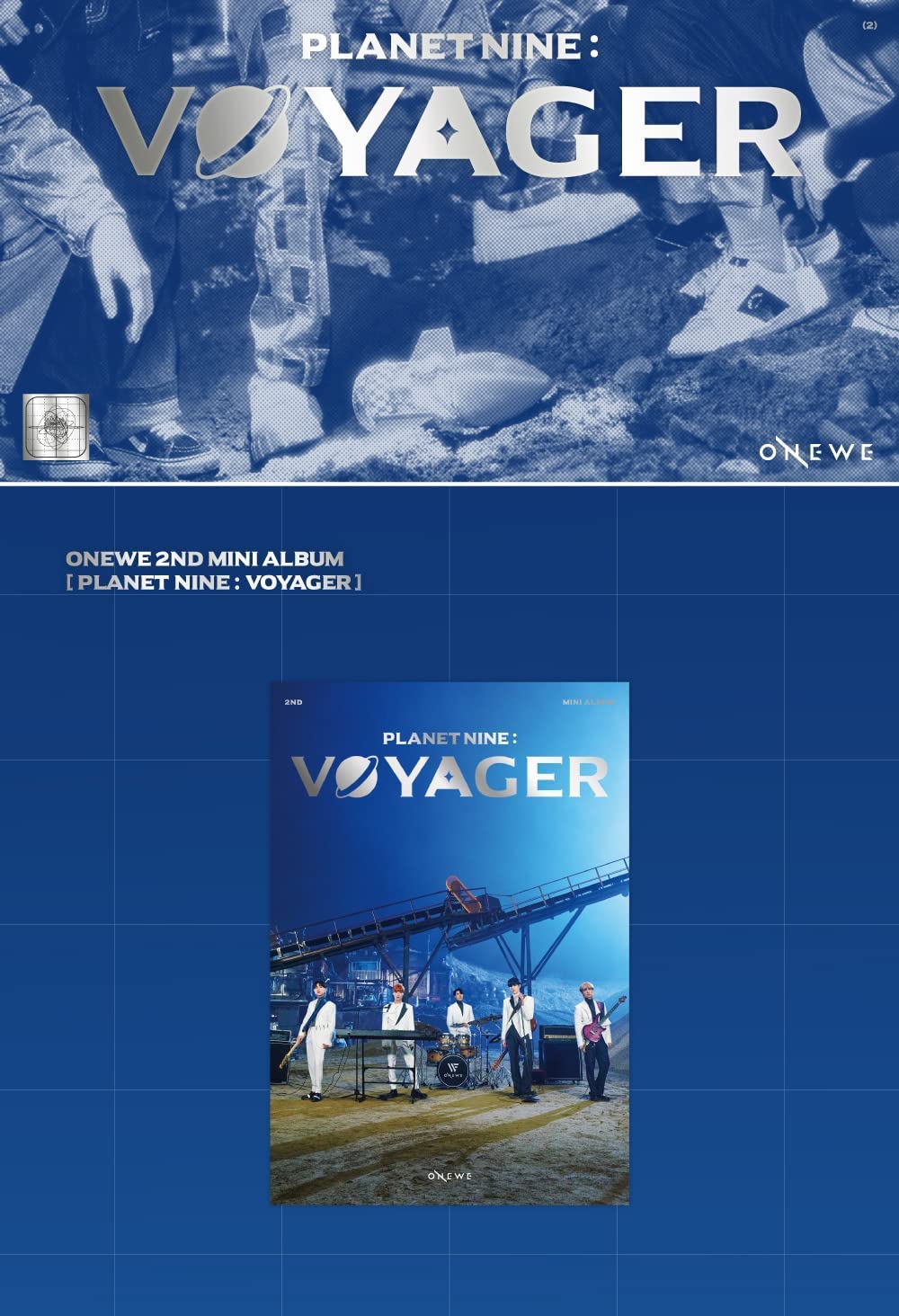 RBW ONEWE - Planet Nine : VOYAGER (2nd Mini Album) Album+Extra Photocards Set (CD Only, No Poster)
