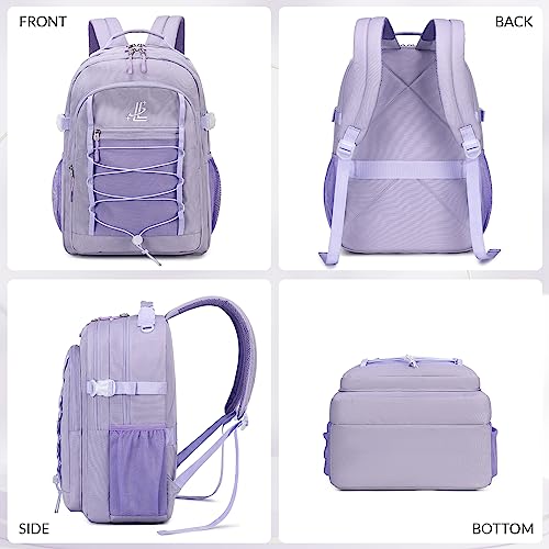 Lanola Backpack for Men Women Waterproof Casual Laptop Backpack Fits 15.6 Inch Lightweight Student School bag - Gray