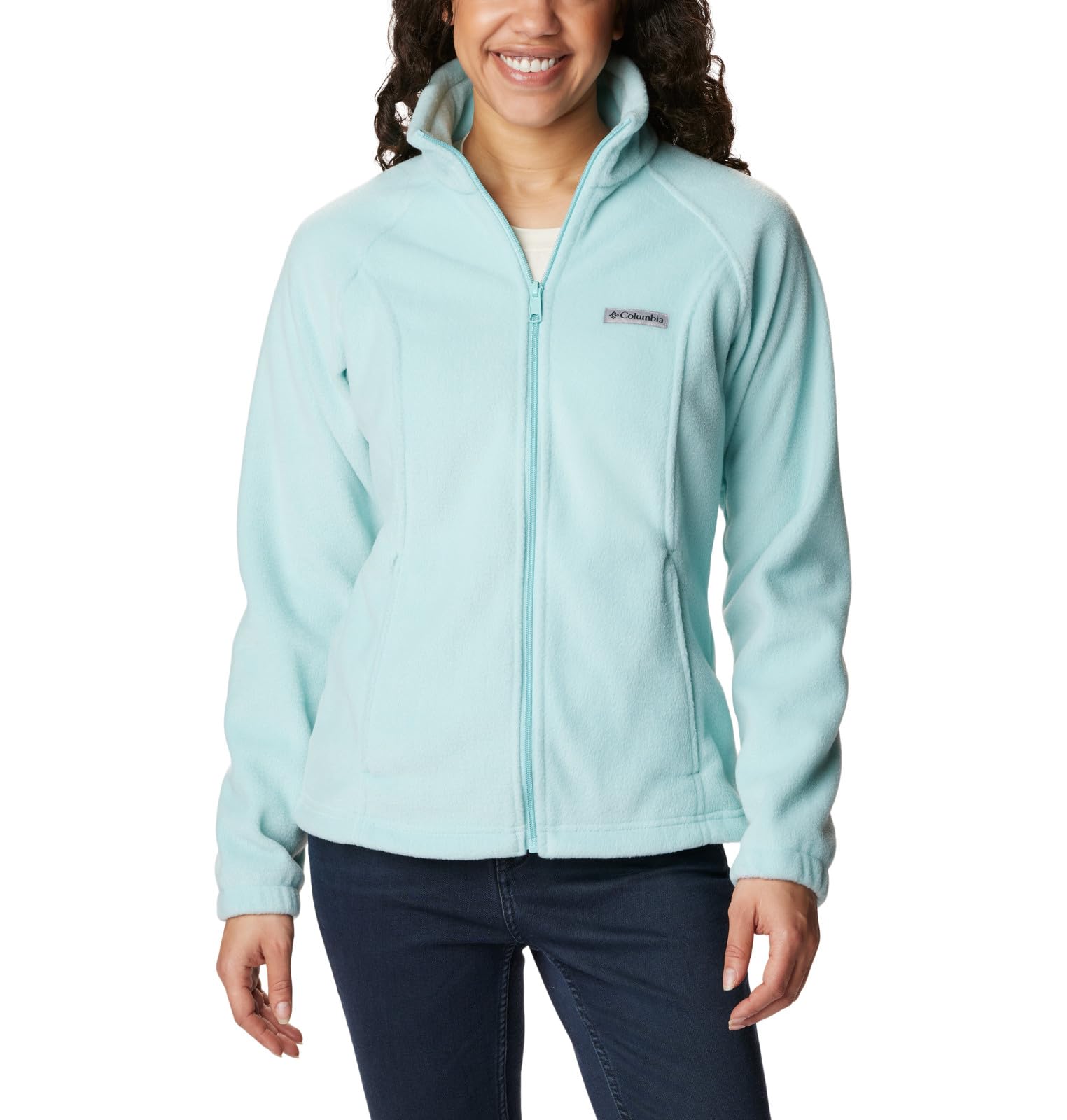 Columbia Women's Benton Springs Full Zip Jacket, Soft Fleece with Classic Fit, Bark, Small