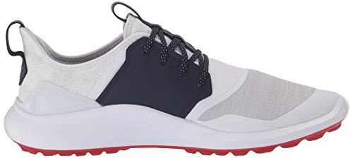 Puma Golf Men's Ignite Nxt Lace Golf Shoe, Puma White-Puma Silver-Peacoat, 12 M US