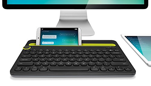 Logitech 920-006342 Bluetooth Multi-Device Keyboard K480 - Wireless Connectivity - Bluetooth - English, French - QWERTY Layout - Computer, Tablet, Smartphone - Black (Renewed)