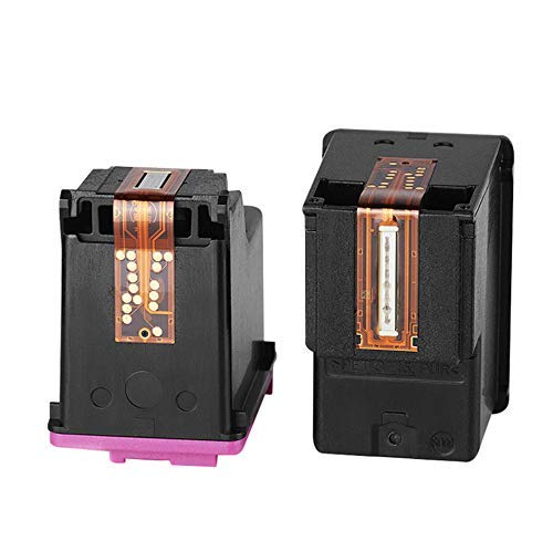 HOTCOLOR 664XL Black Remanufactured Ink Cartridge Replacement for HP 664XL Ink Cartridge for deskjet 2135 Ink 3635 (2Black, 2Pack)