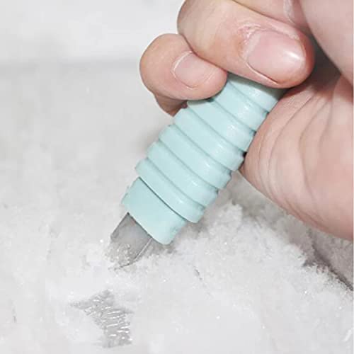 Fridge Freezer De-Icer Ice Scraper,Icebox Ice Scraper, Freezer Stainless Steel Deice Shovel Refrigerator Deicer Home Cleaning Gadget Ice Shovel Defrosting Shovel,Defrosting Scraper Gadgets (Blue