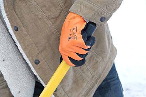 Deerskin or Waterproof Cold Weather Work Gloves Double Coated Windproof HPT Plam and Fingers Acrylic Terry inner