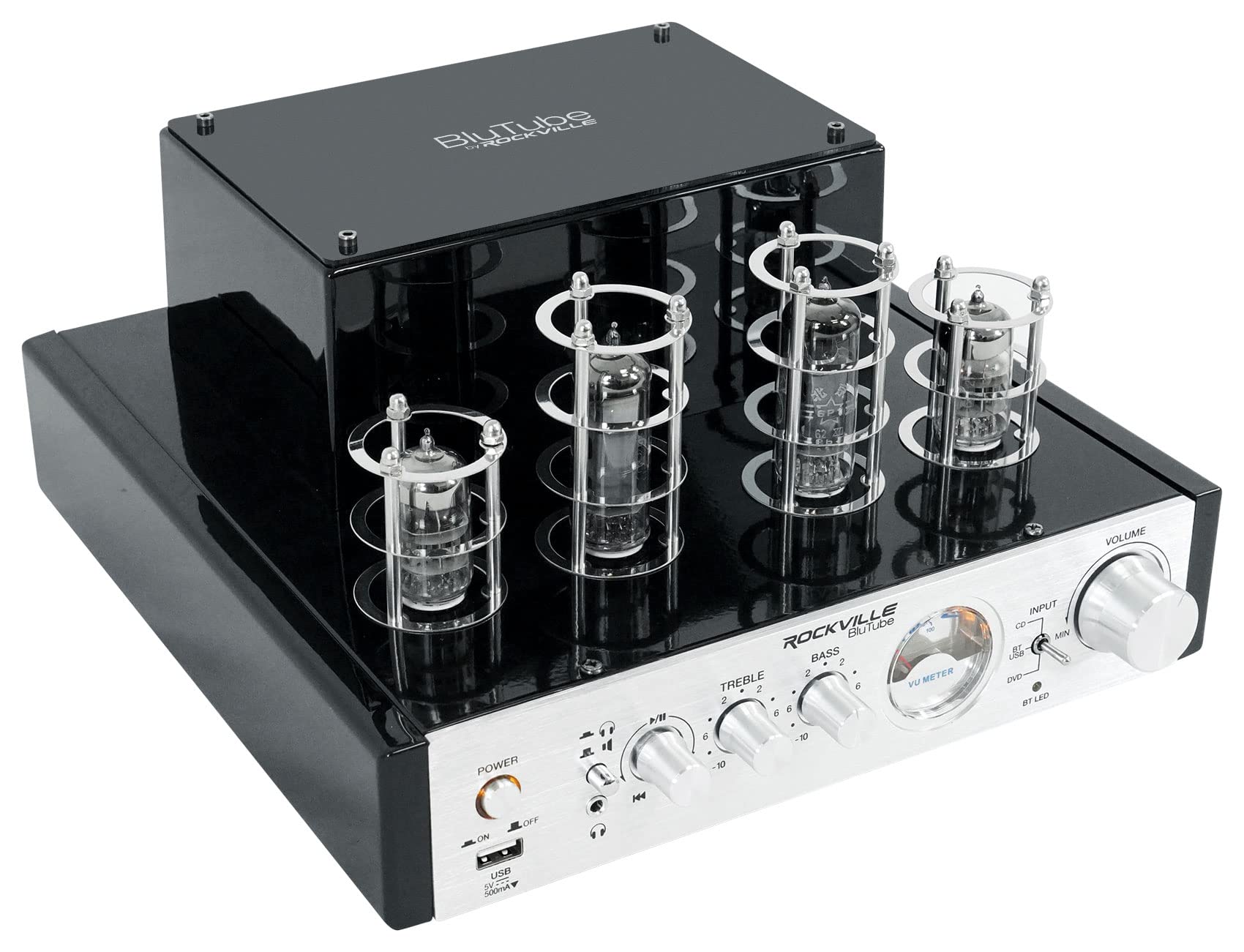 Rockville BluTube 70W Tube Amplifier Home Theater Stereo Receiver with Bluetooth, USB - Perfect for Audiophile Music, Home Theater & Gaming