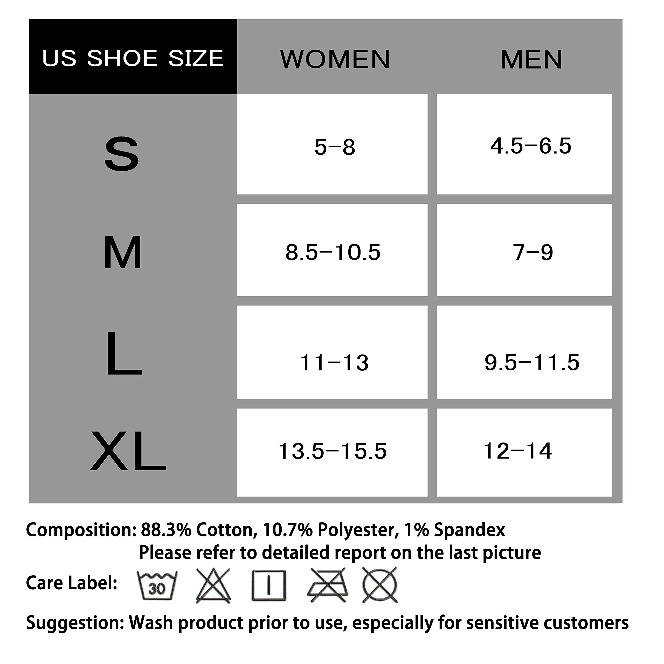 CS CELERSPORT 12 Pairs Ankle Running Socks Athletic Cushion Sport Low Cut Socks,White*6+ Black Multicolor*6, Medium