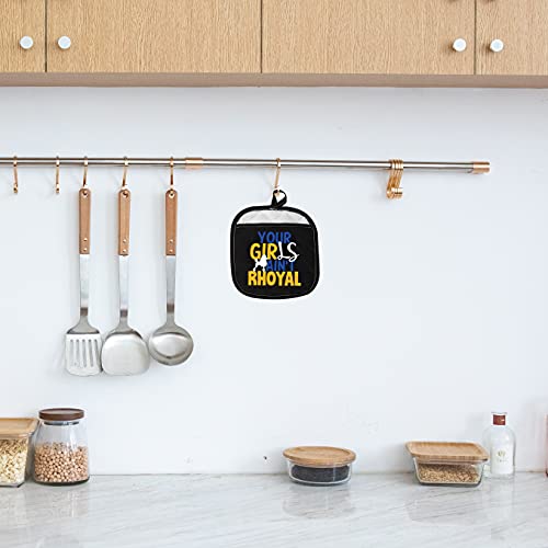 G2TUP Sigma Gamma Rho Sorority Oven Mitts Heat Resistant Your Girls Ain’t Rhoyal Kitchen Decor SGRho Sorority Gift (Your Girls Ain’t Rhoyal)