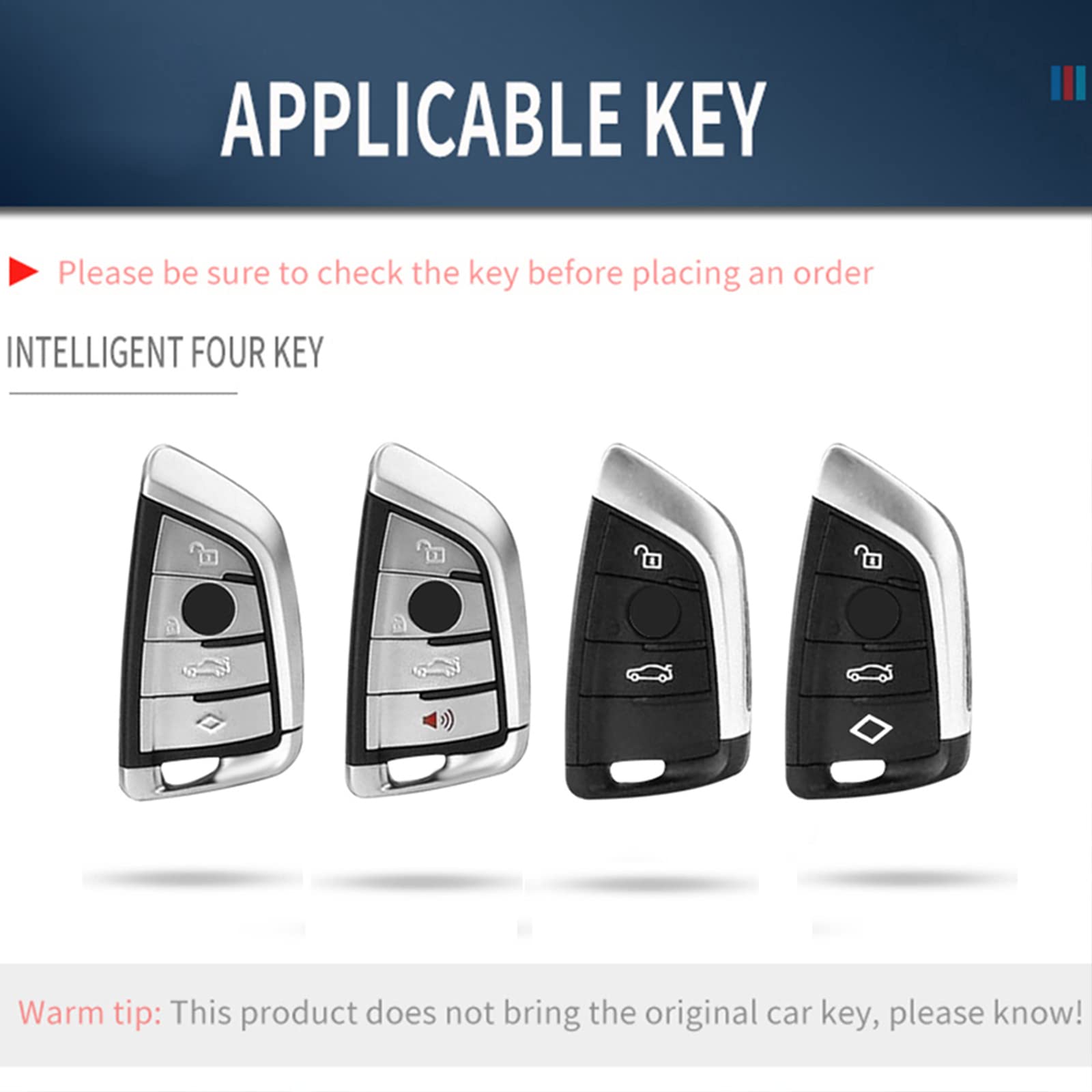 Car Key Case Cover Key Bag with Keychain,ABS Key Cover Compatible for 530 F48 2 5 6 7 GT Series Accessories Car-Styling (Matte Grey)