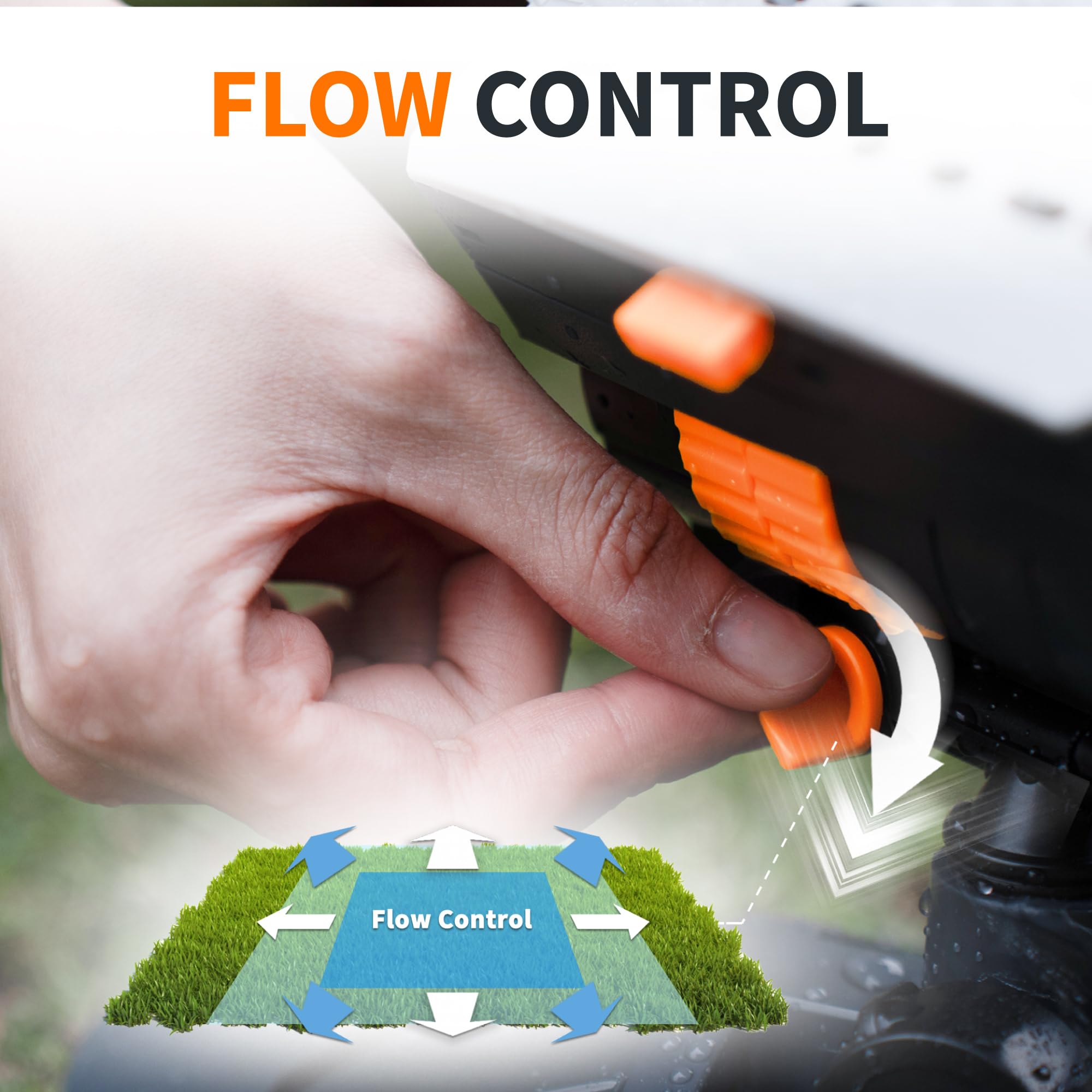 Diivoo Mini Turbo Oscillating Sprinkler, Garden Sprinkler with Large Base, Water Sprinkler for Yard, Adjustable Width, Range and Flow Rate, 16 Nozzles
