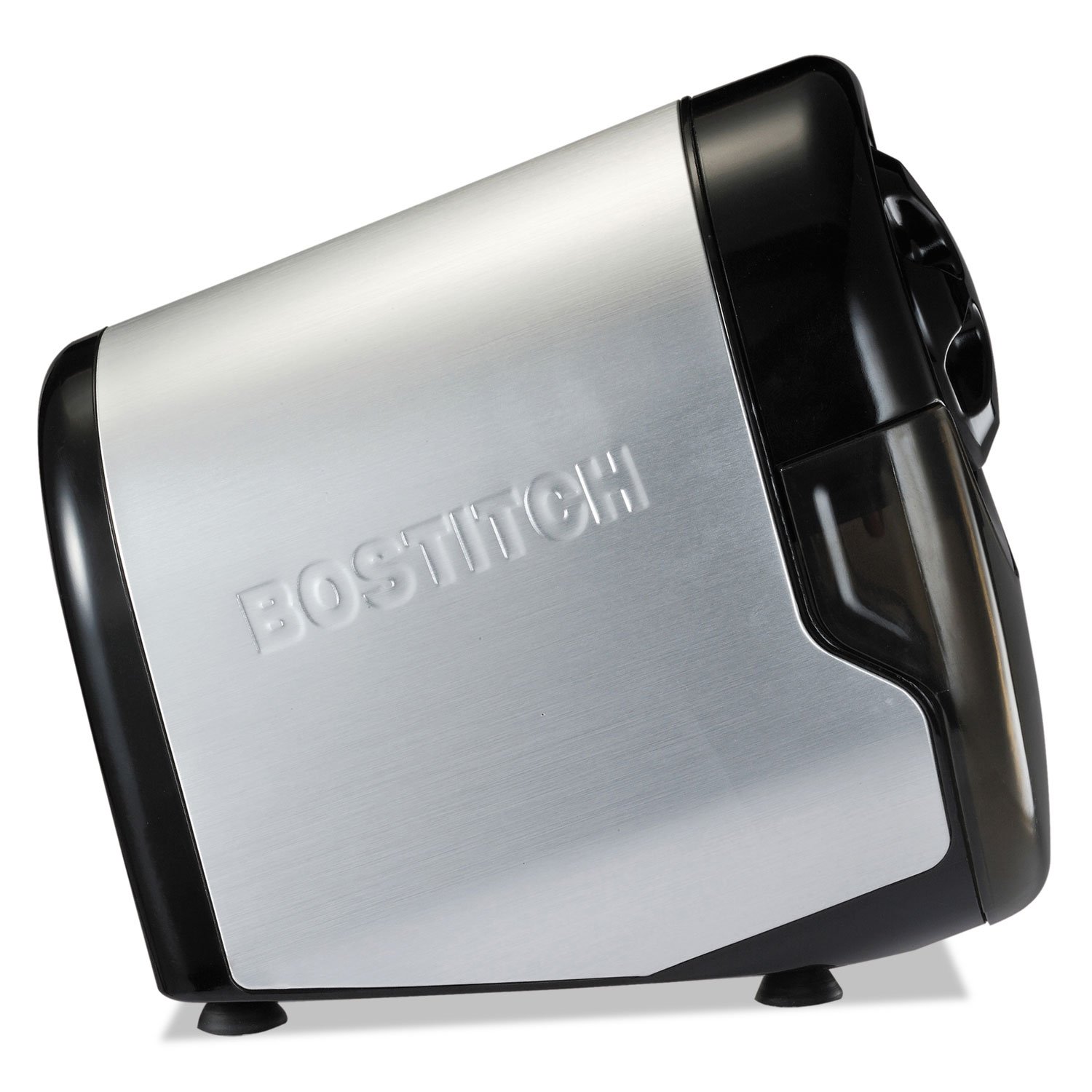 Bostitch Office Antimicrobial QuietSharp Glow Extra Heavy Duty Classroom Electric Pencil Sharpener with Replaceable Cutter Cartridge System, Silver/Black (EPS11HC), 7-3/4 l x 4-1/4 w x 7-1/4 h in