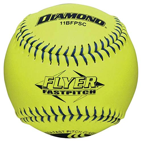 Diamond 11-Inch USSSA Fastpitch Softballs, 11BFPSC Classic | 18 Ball Pack with Optic Yellow Bucket and Rods Insulated Can Sleeve