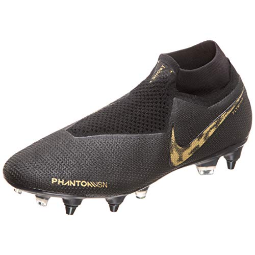 Nike Phantom VSN Elite DF SG-Pro AC Mens Football Boots AO3264 Soccer Cleats (UK 6 US 7 EU 40, Black Vivid Gold 077)