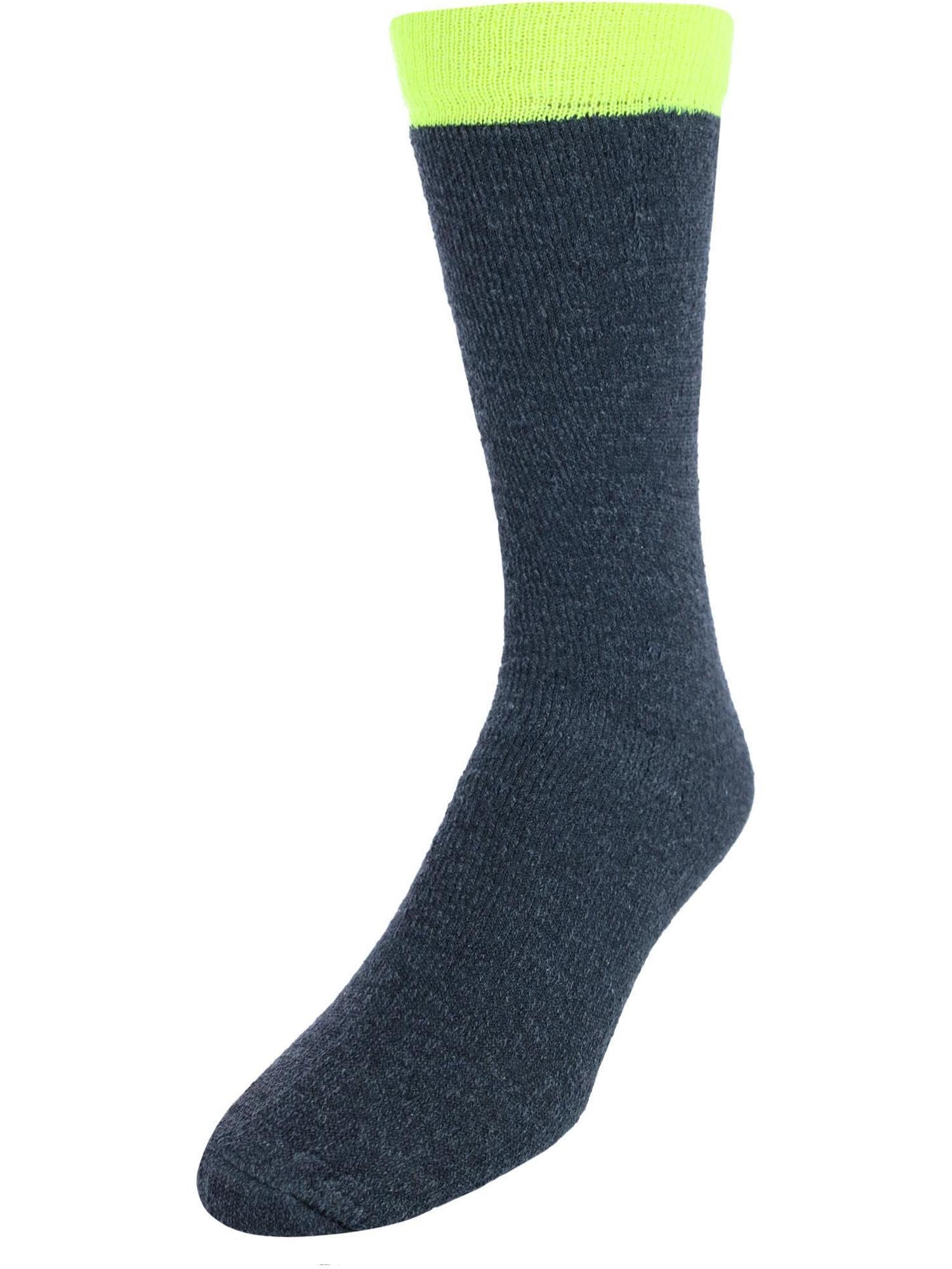 CTM® Men's Hi-Vis Work Boot Socks (2 Pack), Dark Gray