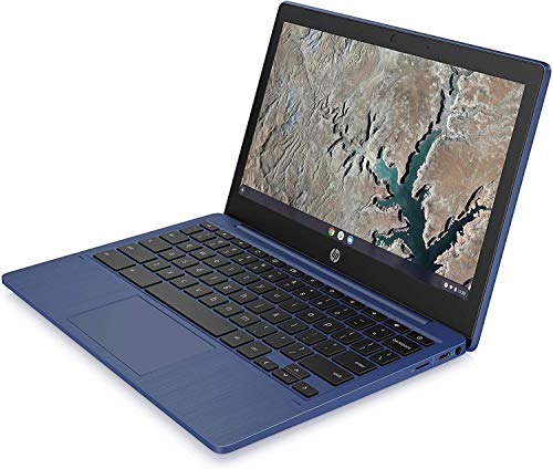HP Chromebook 11-inch Laptop - MediaTek - MT8183-4 GB RAM - 32 GB eMMC Storage - 11.6-inch HD Display - with Chrome OS - (11a-na0030nr, 2020 Model, Indigo Blue) (Renewed)