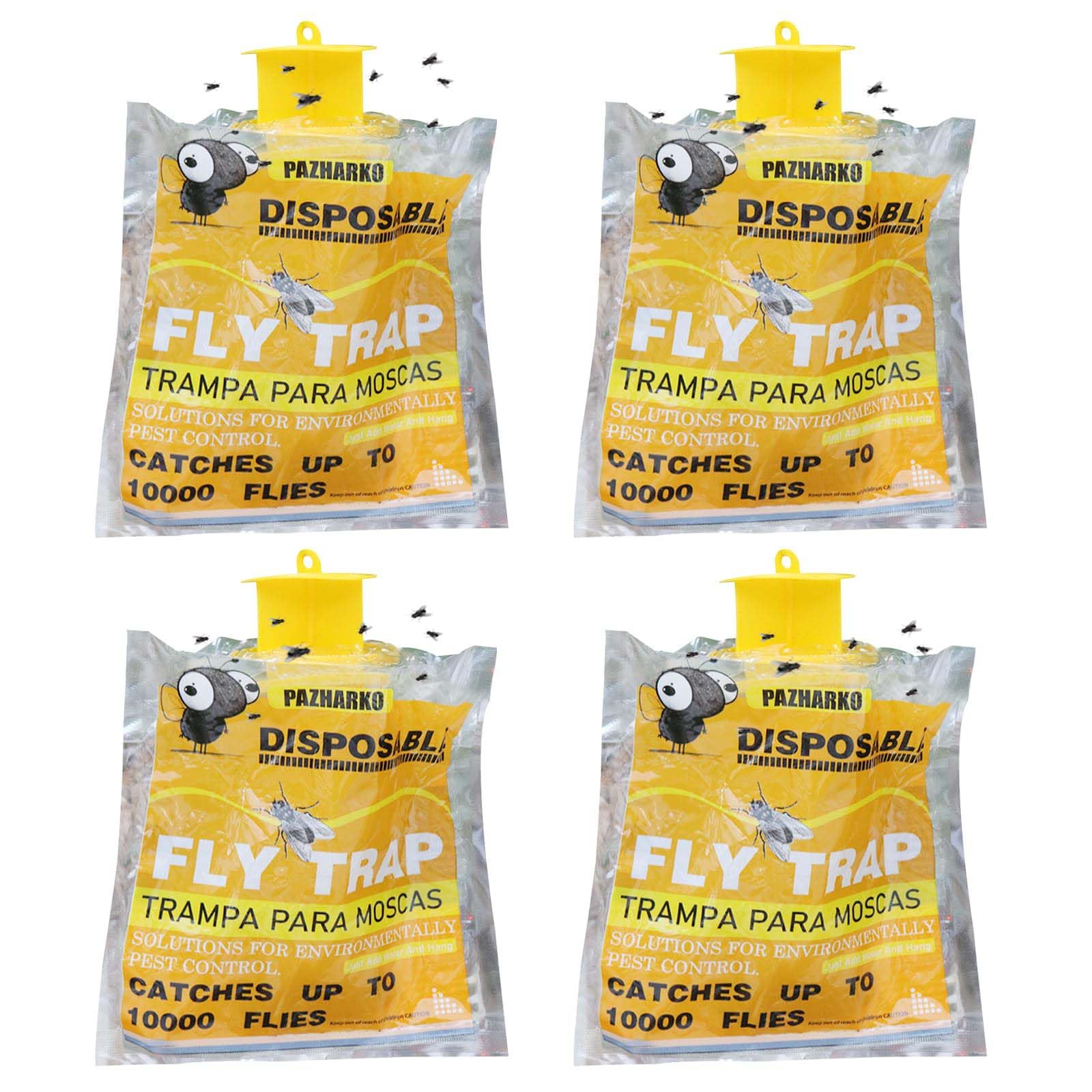 Fly Traps Outdoor, Disposable Hanging Fly Traps Bag, Upgraded 40g Bait