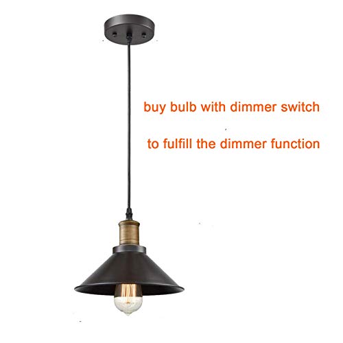 CLAXY Ecopower Industrial Mini Oil Rubbed Bronze Pendant Light 3 Pack