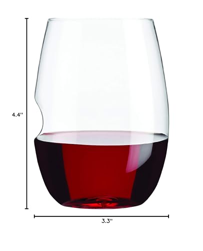 govino Go Anywhere Wine Glasses | Dishwasher Safe, Flexible, Shatterproof, and Recyclable | 16 oz. Each | Set of 8.