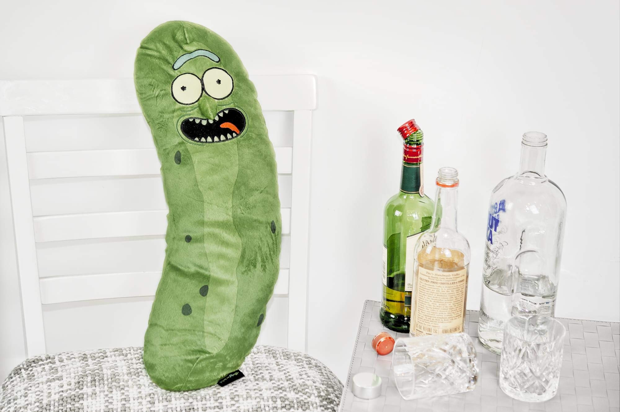 Pickle Rick Plush Toy Pillow - 20" Stuffed Scientist Collectible - Rick and Morty Fan Gift