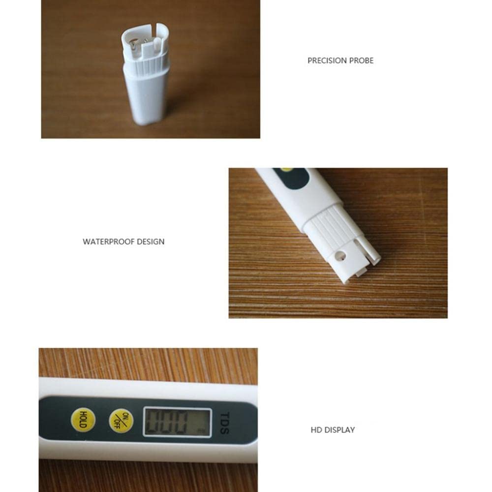 Digital PH Meter Water Tester Temperature Pen Water Purity PPM Filter Hydroponic for Aquarium Pool Water Monitor Tester 0-9990ppm(Green)