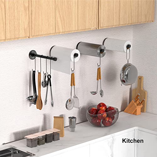 Industrial Pipe Closet Rod-13.45 Inch Wall Mounted Industrial Pipe Clothing Rack Heavy Duty Pipe Shelves for Hanging Clothes Coats Laundry Room Organizer Storage Hanger Shelf Space Saving (4Pcs )
