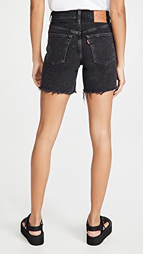 Levi's Women's Premium 501 Mid Thigh Short, Lunar Black, 27