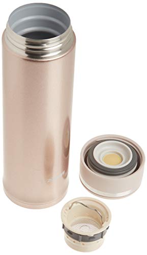 Zojirushi Stainless Steel Travel Mug with Tea Leaf Filter, 11-Ounce/0.34-Liter, Pink Champagne