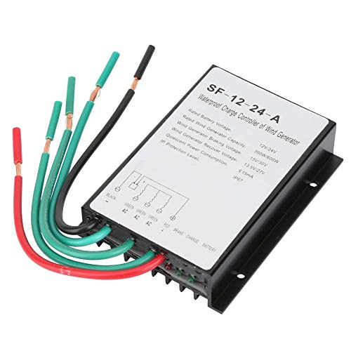 Fafeicy Wind Turbine Controller, SF-12-24-A 12V/24V Waterproof Wind Turbine Generator Charge Controller Regulator, Dynamo for Solar Street Lights, Courtyard Lights