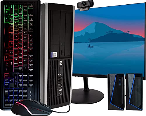 HP EliteDesk 8200 Business Desktop PC - Intel i7, 16GB Ram, 500GB SSD, Windows 10 Pro 64bit, New 24 Monitor, RGB Productivity Bundle (Renewed)