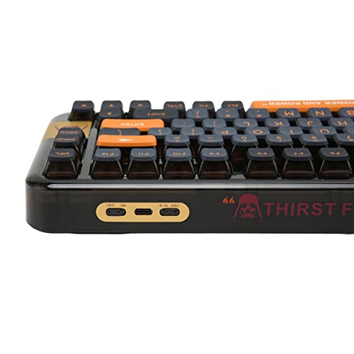 Dilwe Mechanical Keyboard,Wireless Keyboard, 80 Keys RGB Backlit Gaming Keyboard,Computer Keyboard,Triple Modes Gasket Structure,Gaming Keyboard for Study Work Games (Black)