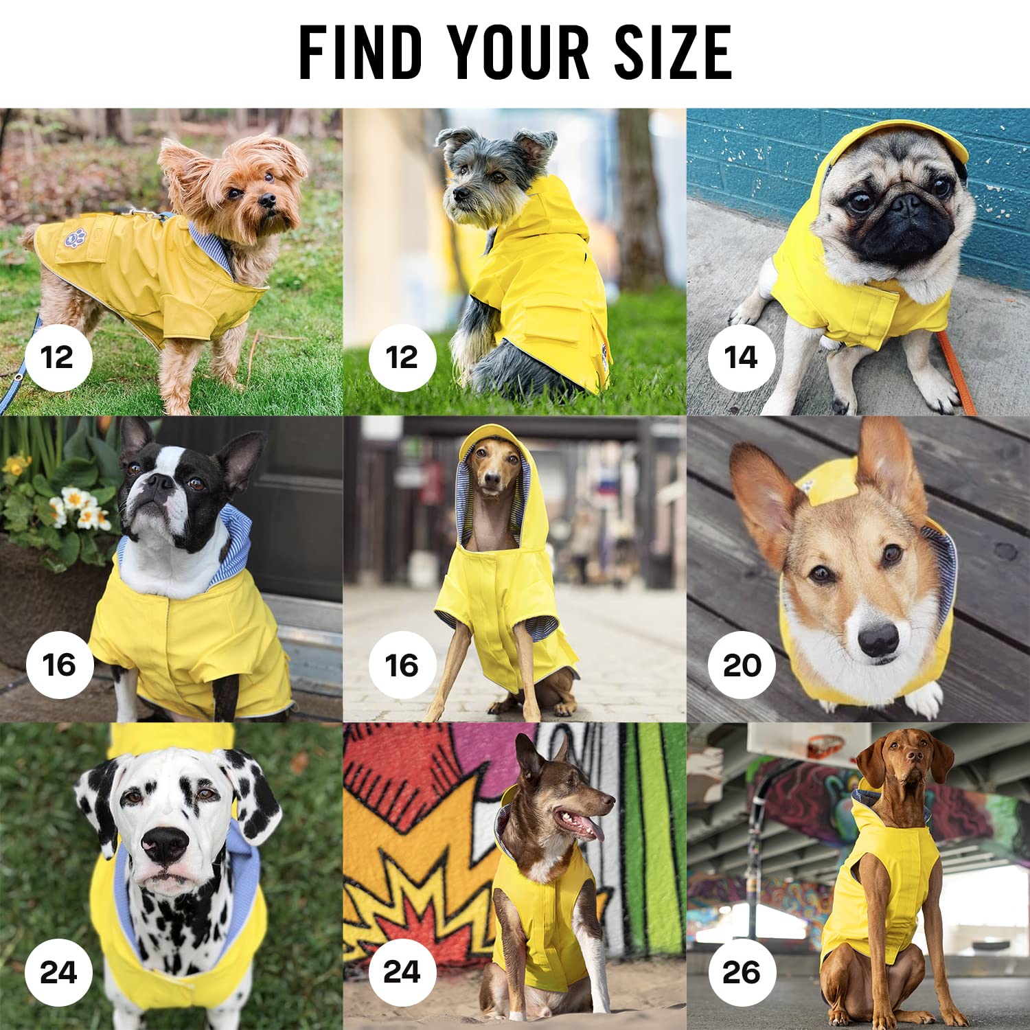 Canada Pooch Torrential Tracker Dog Rain Jacket - Easy On, Adjustable Full Body Coverage, Waterproof, Functional Pockets, Reflective Trim Rain Coat for Dogs, Great for Dogs