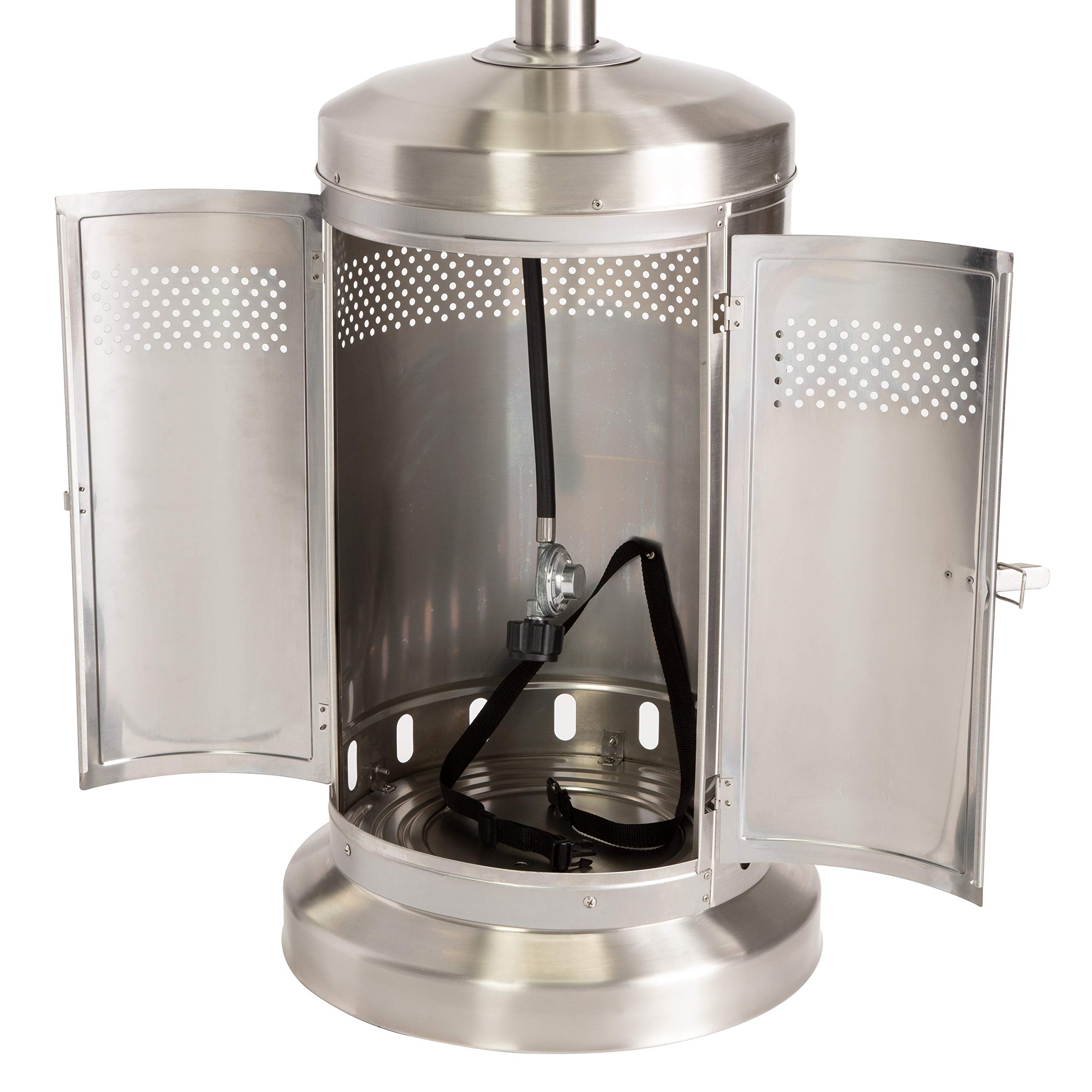 Cuisinart COH-300 Propane Push Start Ignition, 47,000 BTU Burner, Heats up to 200 sq. ft, 32" (L) x 85" (H), Stainless Steel Outdoor Patio Heater