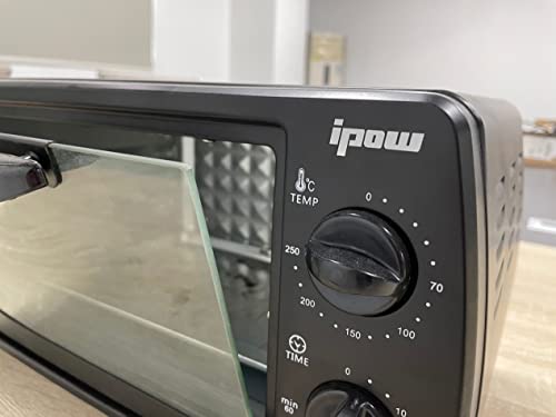 IPOW Baking Ovens Black Compact Design Black
