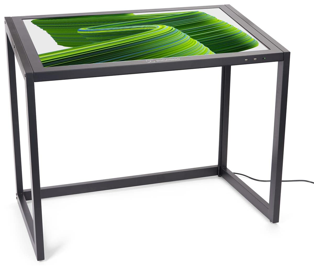 Displays2go 43" Angled Touch Screen Digital Desk, 10pt PCAP, Wheelchair Accessible Design - Black (DGTCHKSK43)